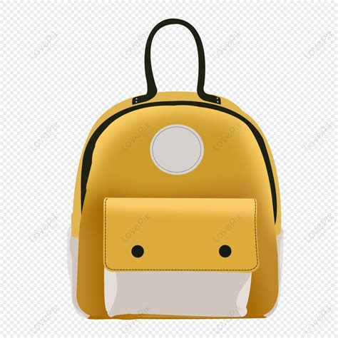 노란색 만화 학교 가방 Png 일러스트 무료 다운로드 Lovepik