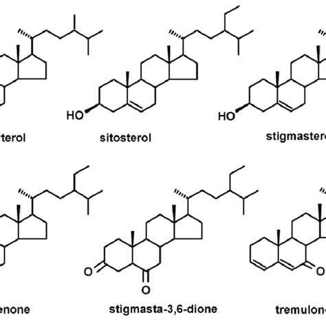 The Structures Of Identified Phytosterols And Steroids Download