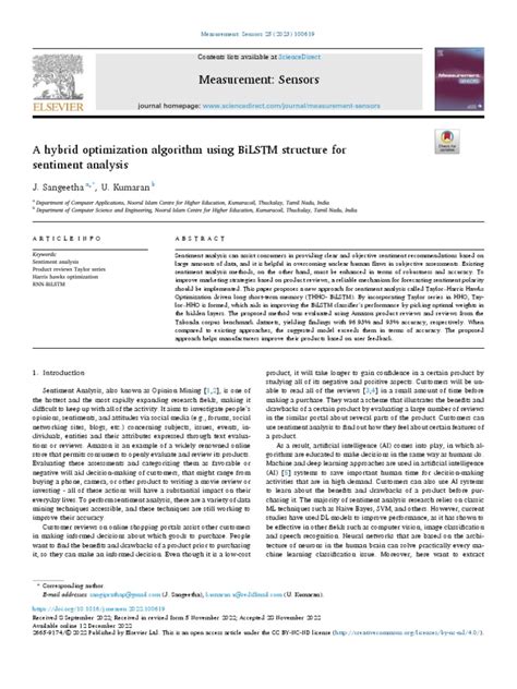 A Hybrid Optimization Algorithm Using Bilstm Structure F 2023