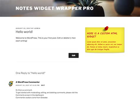 notes widget wrapper pro web rockstar