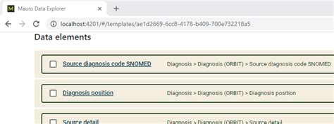 Template List Of Data Elements Does Not Show Data Schemas And Data Classes Issue
