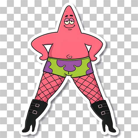 Patrick Fishnet Boots Meme Sticker Png Free Download Wallpapers Clan