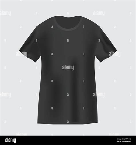 Black T Shirt Mockup Vector Stock Vector Image And Art Alamy