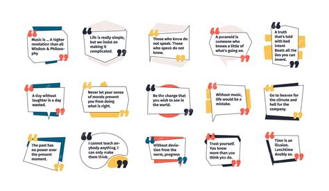 견적 테두리 창조적인 텍스트 상자 템플릿 및 메시지 배너 벡터 세트를 인용하는 주석에 대한 인용 부호가 있는 연설 거품 프레임 프리미엄 벡터