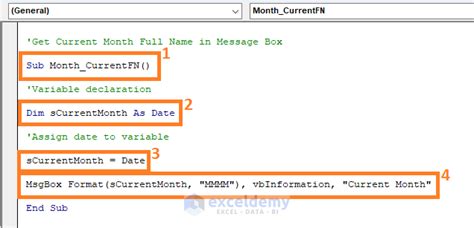 How To Use Vba Month Function In Excel 7 Suitable Examples