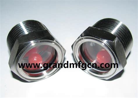 Male Bsp G1 14 Stainless Steel 304 Oil Sight Glass With Hex Locking