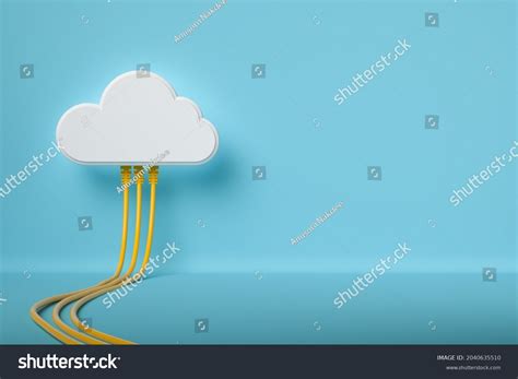 Cloud Computing Technology Concept Background White Stock Illustration