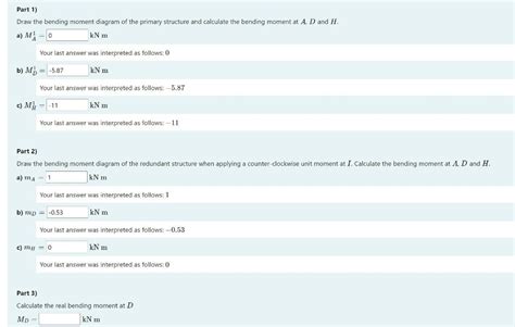 Solved Week Question Using The Force Method Calculate Chegg