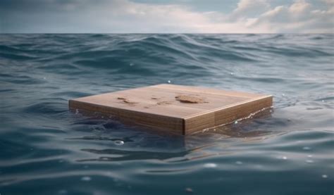 Premium Ai Image A Wooden Floating Device In The Ocean