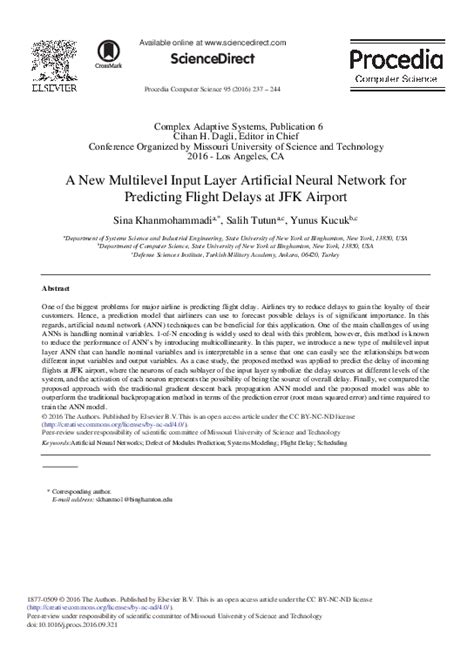 Pdf A New Multilevel Input Layer Artificial Neural Network For