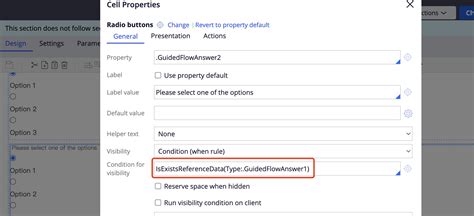 How Do I Pass The Parameters When Setting The Visibility Support Center