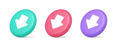 Arrow Down Button Keyboard Navigation Pointer Cyberspace Downloading