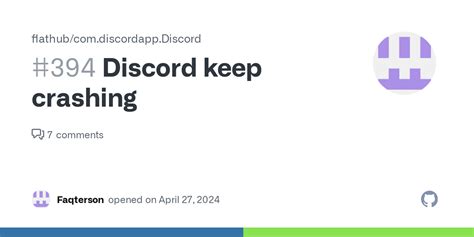 Discord Keep Crashing · Issue 394 · Flathub Com Discordapp Discord · Github