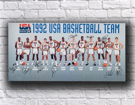 Dream Team Usa 1992 Olympic Basketball Nba Poster Jordan Bird Barkley