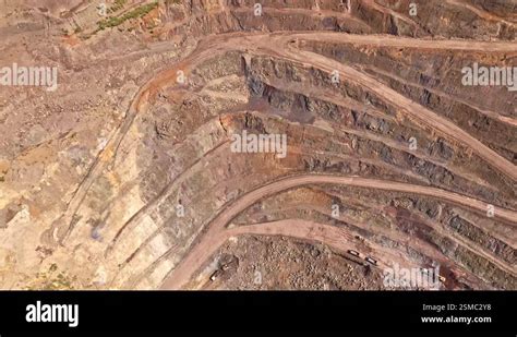 Open Pit Quarry For Mining Opencast Mining Silver Ore Mining Work Stock Video Footage Alamy
