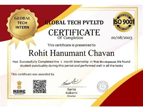 Rohit Chavan On Linkedin Gtli Globaltech Certificateofcompletion