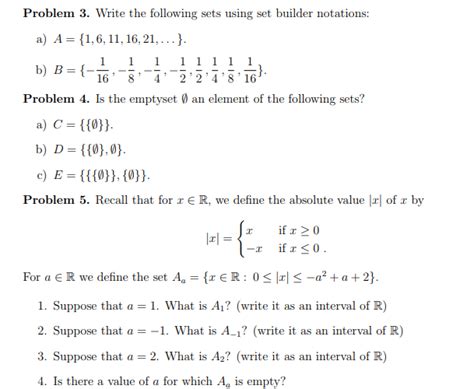 Solved Problem 3 Write The Following Sets Using Set Builder