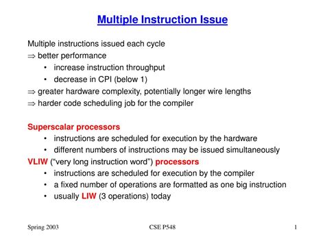 ppt multiple instruction issue powerpoint presentation free download