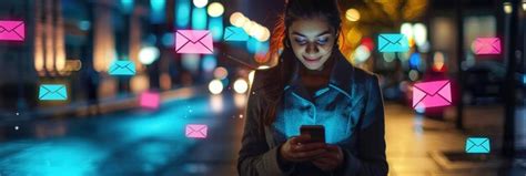 Person Managing Schedules And Emails Efficiently Using Smartphone Apps Premium AI Generated Image