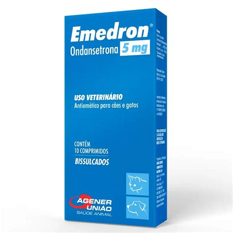 Antiemético Emedron 5mg Para Cães E Gatos Com 10 Comprimidos Pet Na