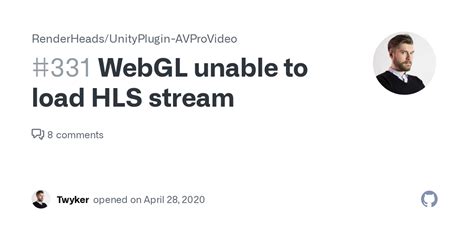 webgl unable to load hls stream · issue 331 · renderheads unityplugin