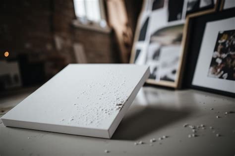 Premium AI Image A Stretched Canvas In The Studios Finer Details Photographs With Bokeh