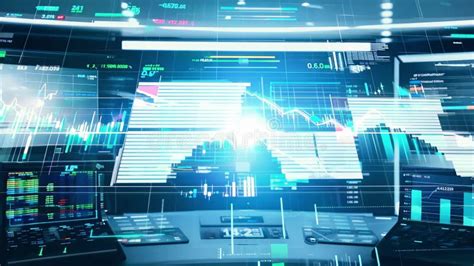 Futuristic Digital Financial Dashboard Displaying Stock Market Data Concept Of Finance
