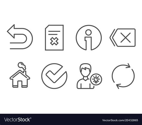 Delete File Verify And Remove Icons Person Idea Vector Image