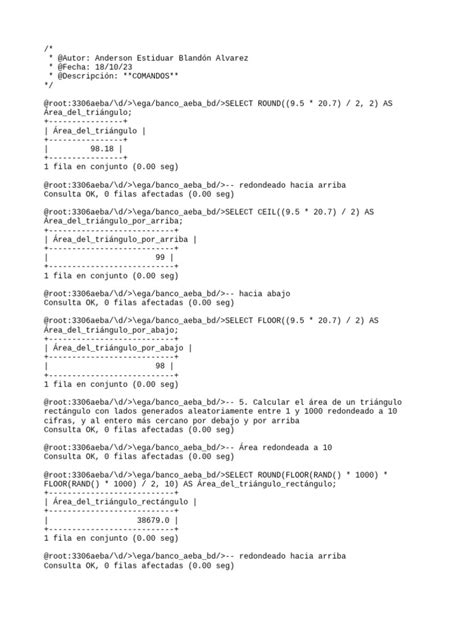 Comandos Basicos Sql 2769863 Pdf Bases De Datos Gestión De Datos