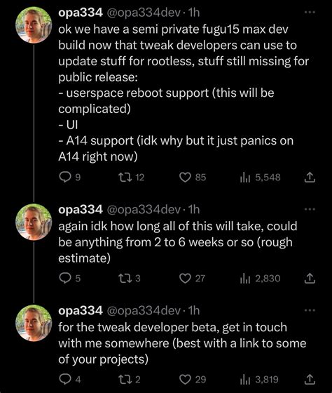 Opa334 Says A Semi Private Fugu15 Max Jailbreak Is Now Available For