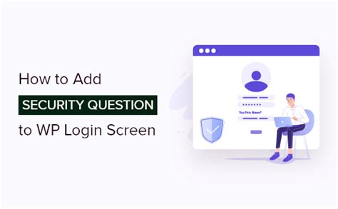 how to add security questions to the wordpress login screen