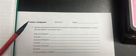 Solved Chapter 1 ﻿assignmentmath 302name5 ﻿answer Each