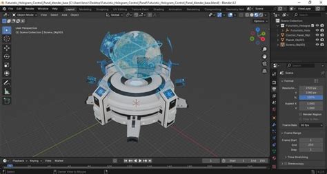 미래지향적 홀로그램 제어판 3d 모델 Turbosquid 2276874
