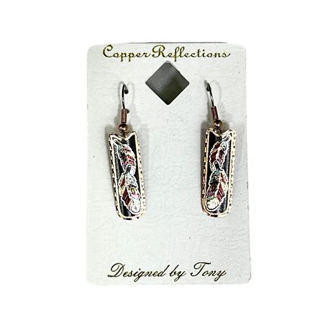 Thin Earrings With Feathers Driftstone Pueblo Retail