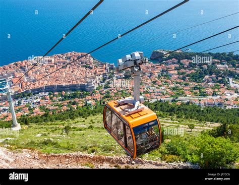 Dubrovnik Croatia Dalmatian Coast Dubrovnik Cable Car Up Mount Srd