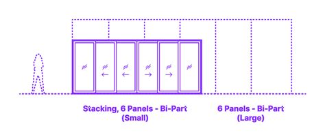 Multi Slide Door Stacking 6 Panels Bi Part Dimensions And Drawings