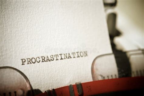 Procrastination Concept View Stock Image Image Of Typewriter
