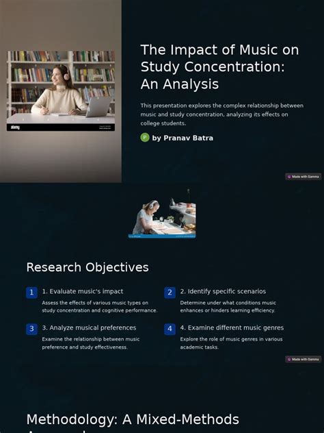 Musics Effect On Study Concentration Pdf Cognition Methodology