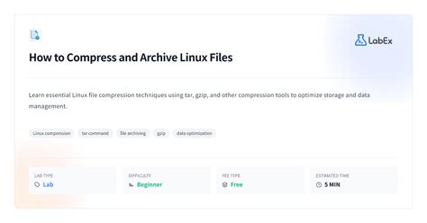 How To Compress And Archive Linux Files Labex