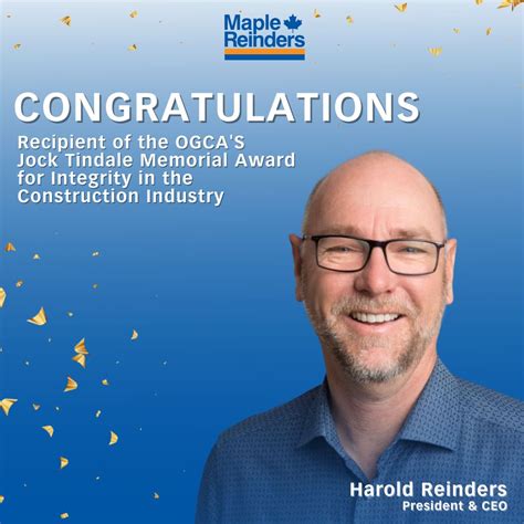 Maple Reinders On Linkedin Were Excited To Announce That Harold Reinders President And Ceo Of