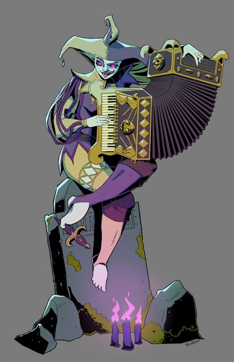 [oc] Lena Blackentongue An Undead Jester From My Campaign R