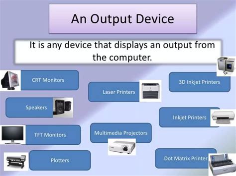 Working Of Input And Output Devices Ppt