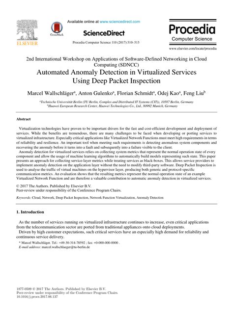 Pdf Automated Anomaly Detection In Virtualized Services Using Deep