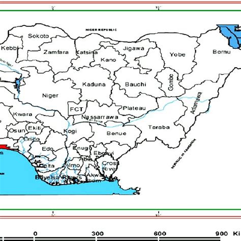 Map Of Nigeria Showing Lagos State Download Scientific Diagram