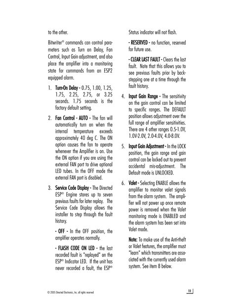 Official Manual For Directed D1200 And D2400 Car Amplifiers