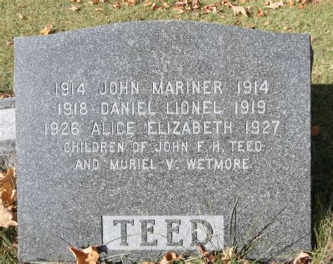 Daniel Lionel Teed 1918 1919 Find A Grave Memorial