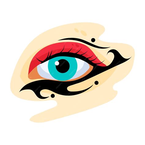 Premium Vector Rockstar Eye Makeup Flat Icon