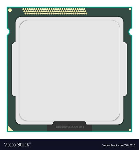 Computer Processor Royalty Free Vector Image VectorStock