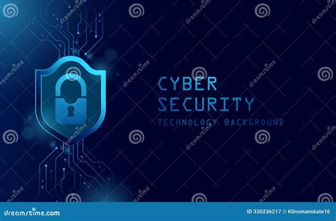 Cybersecurity And Data Protection Template Background Vector Stock