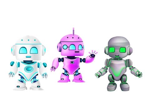 Premium Vector A Group Of Robots Are Standing In A Row
